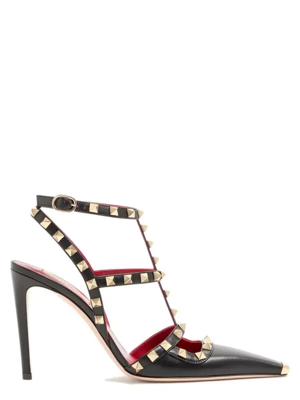 Valentino Garavani Rockstud Caged Pumps With Metal Toe Cap - Nero