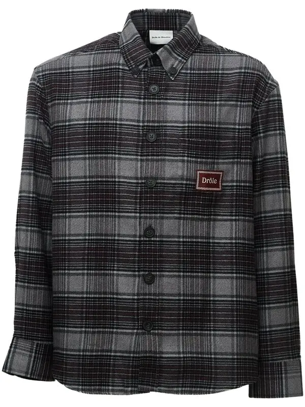 Drole De Monsieur 100% Cotton Shirt - Grey