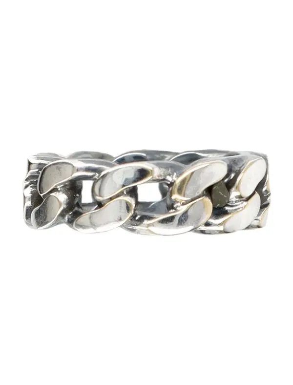 MAISON MARGIELA Chain Link Statement Ring - Argento