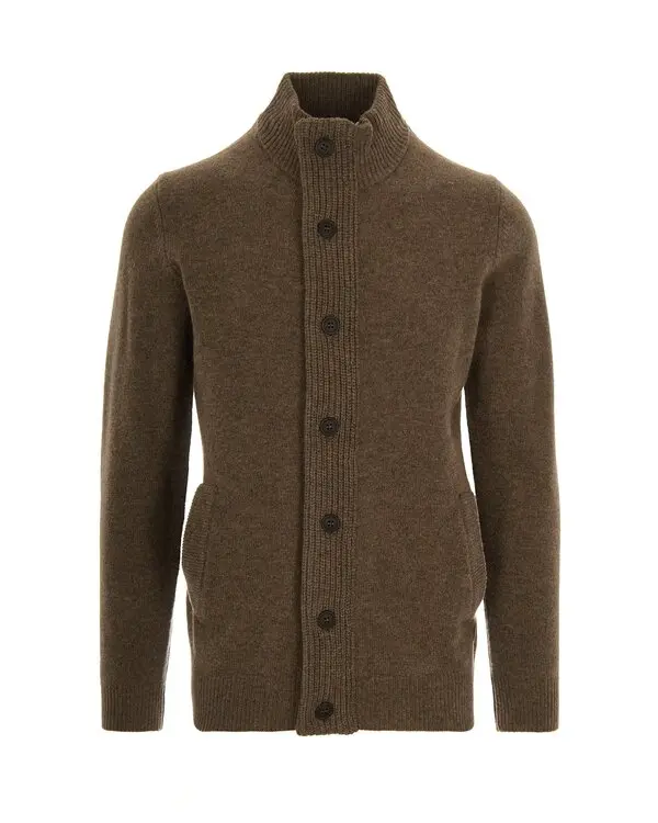 Barbour Ribbed Knit Button-front Cardigan