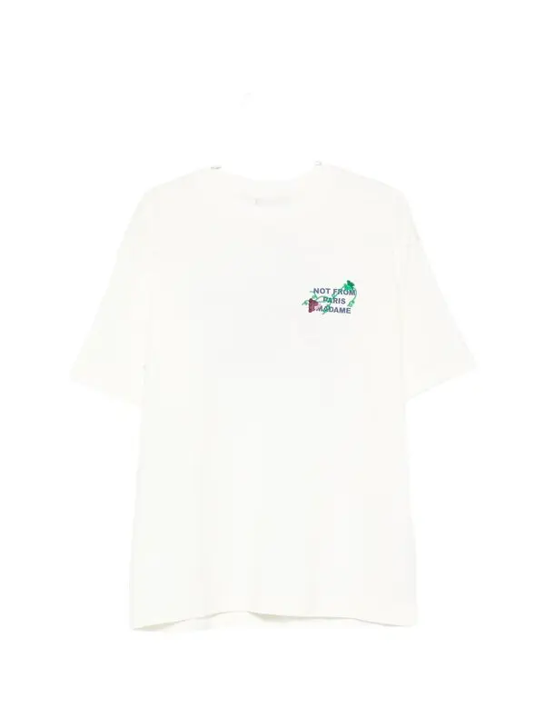 Drole De Monsieur 100% Cotton Graphic T-shirt For - White