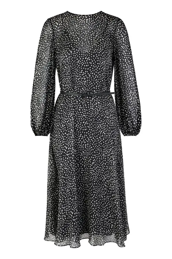 Max Mara Printed Chiffon Long Dress