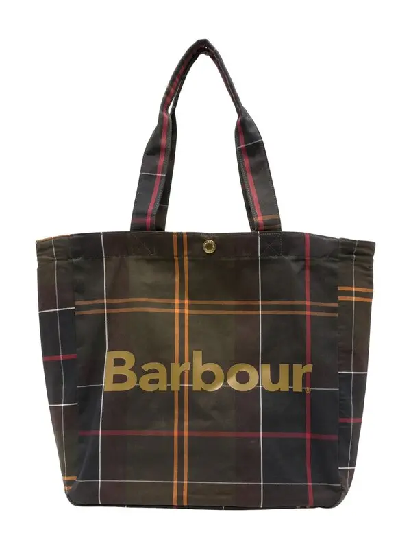 Barbour Tartan Tote Bag - Green
