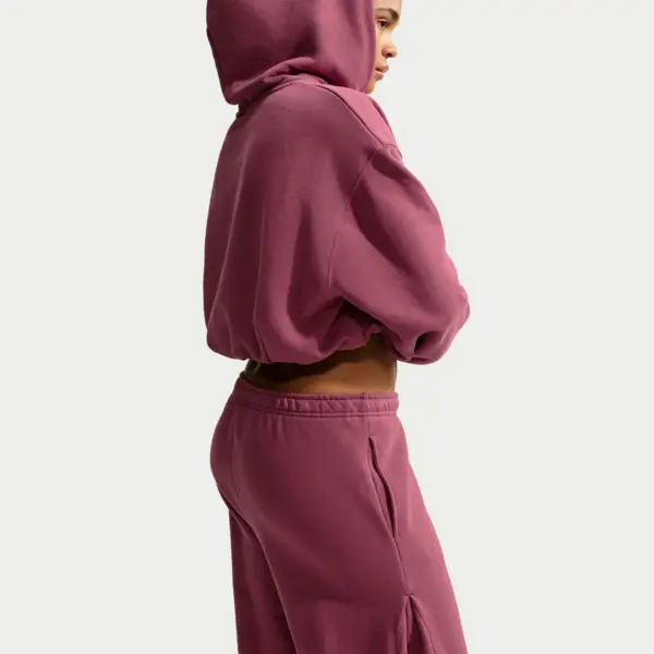 Nike Studio Fleece Medium Weight Loose Pleated Snap Pants