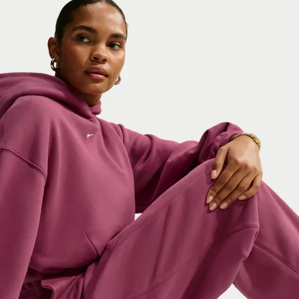 Nike Studio Fleece Medium Weight Loose Pleated Snap Pants