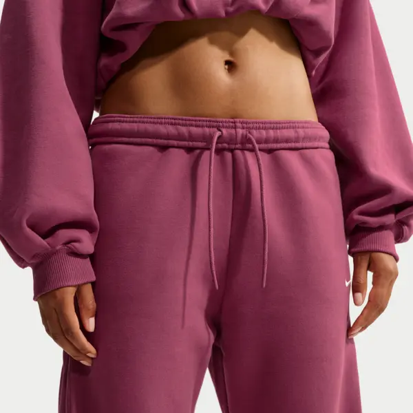 Nike Studio Fleece Medium Weight Loose Pleated Snap Pants