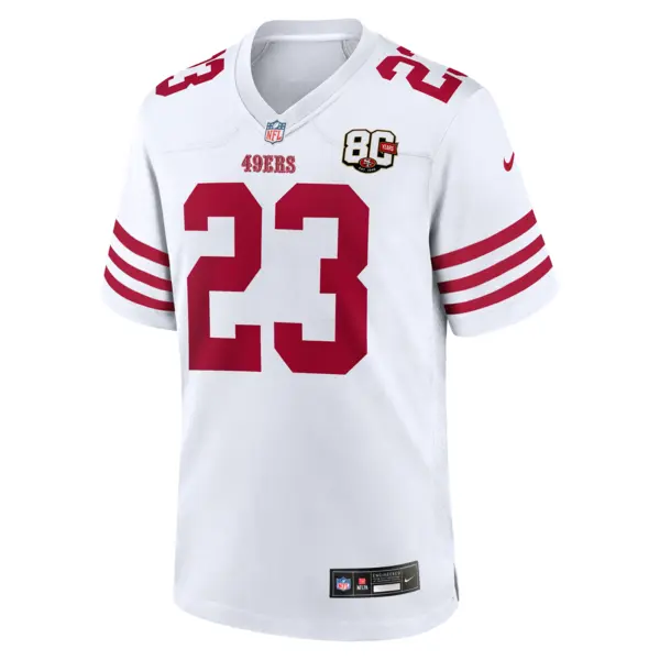 Nike Christian Mccaffrey San Francisco 49ers 80th Anniversary Nfl Game Jersey - White