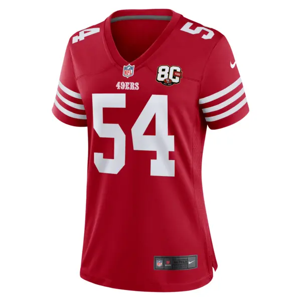 Nike Fred Warner San Francisco 49ers 80th Anniversary Nfl Game Jersey - Red