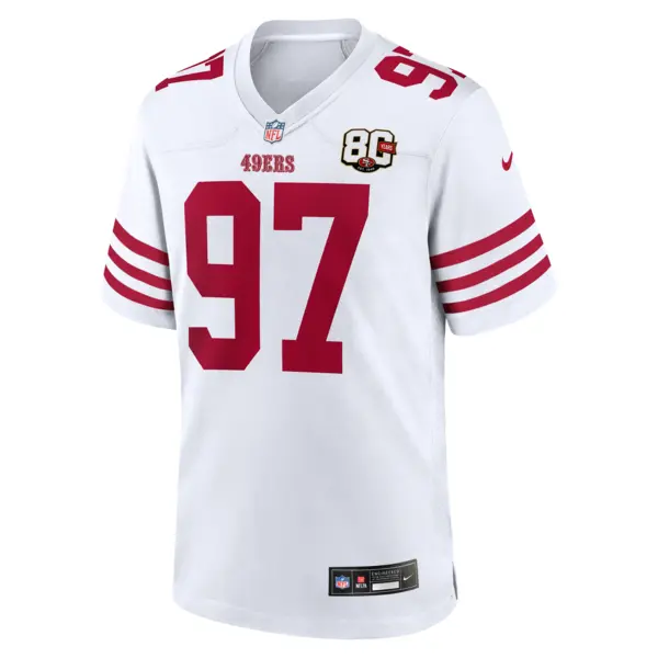 Nike Nick Bosa San Francisco 49ers 80th Anniversary Nfl Game Jersey - White