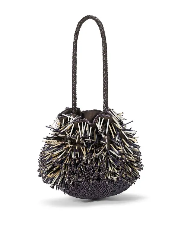 Staud Beaded Porcupine Shoulder Bag