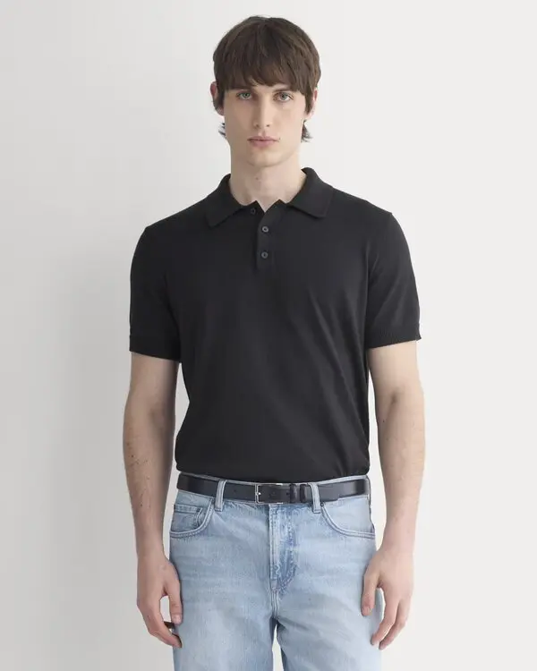 Everlane No-sweat Sweater Polo - Black