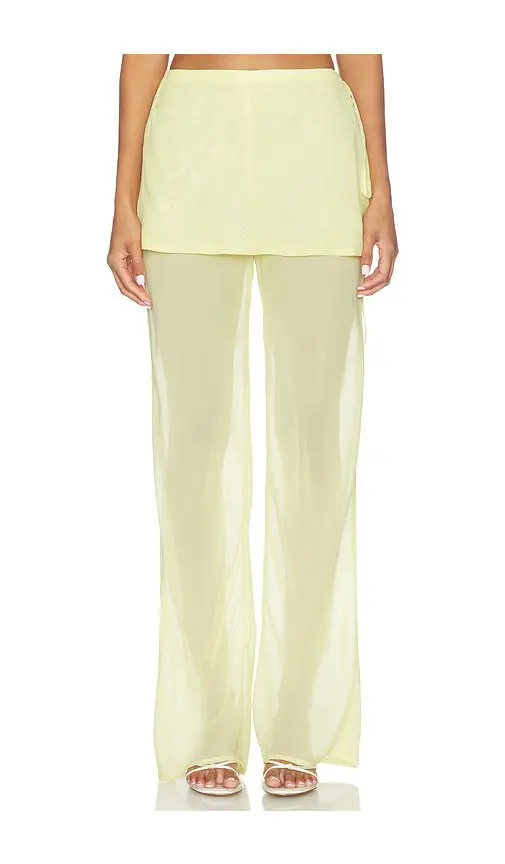 MADISON THE LABEL X Sara Pants In Yellow