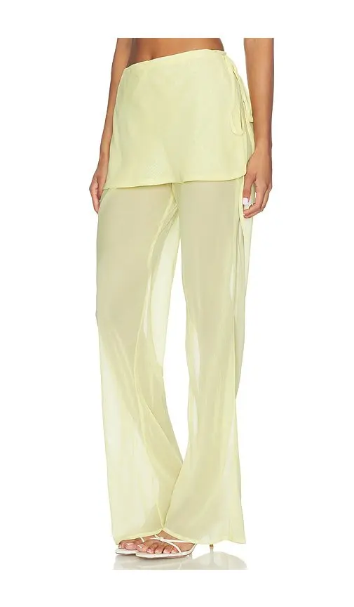 MADISON THE LABEL X Sara Pants In Yellow