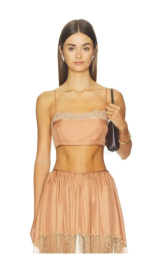 Ulla Johnson Leiko Lace Bralette In Brown