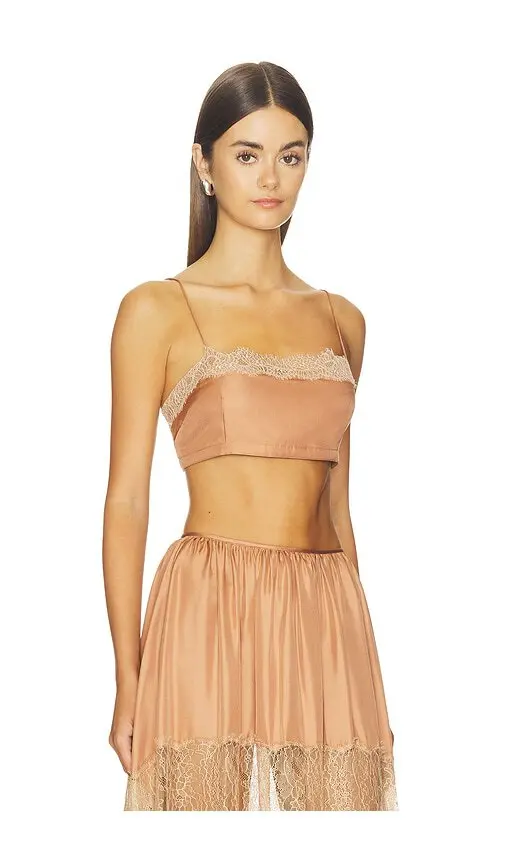Ulla Johnson Leiko Lace Bralette In Brown