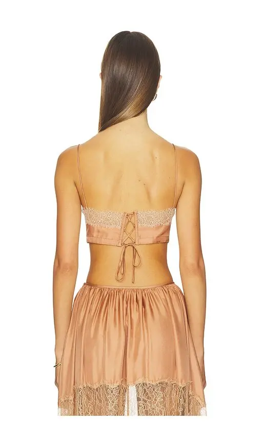 Ulla Johnson Leiko Lace Bralette In Brown