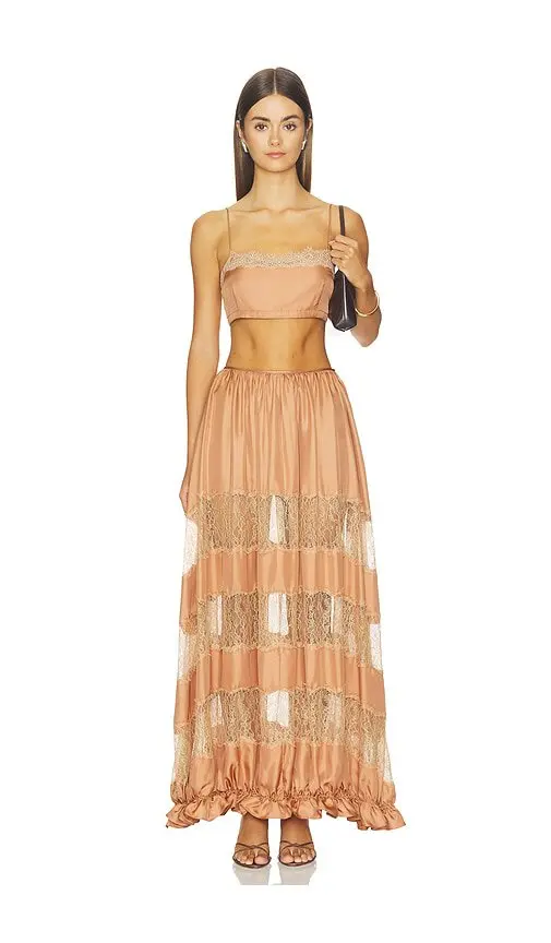 Ulla Johnson Leiko Lace Bralette In Brown