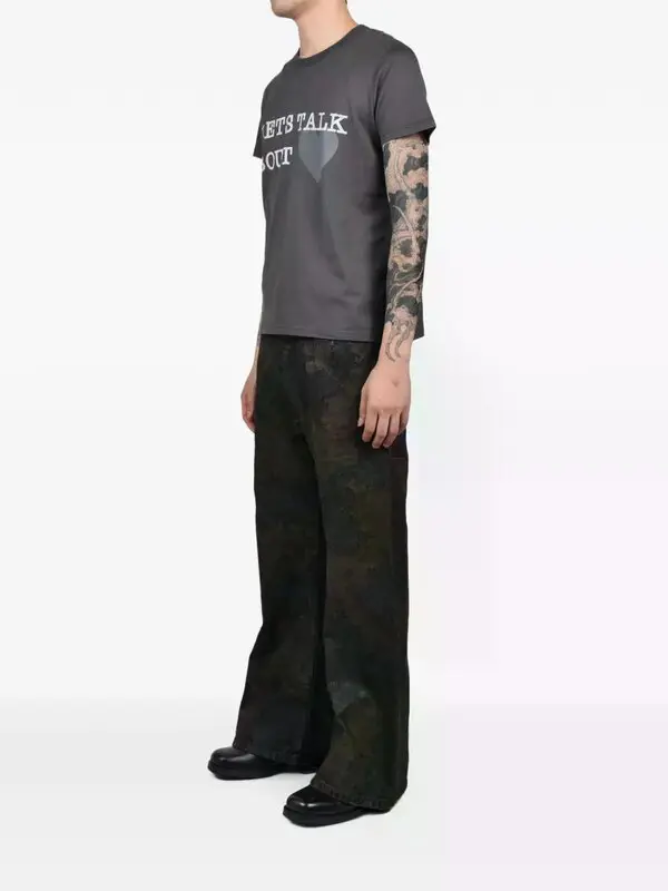 CEDARWOOD Slogan-print Fitted T-shirt