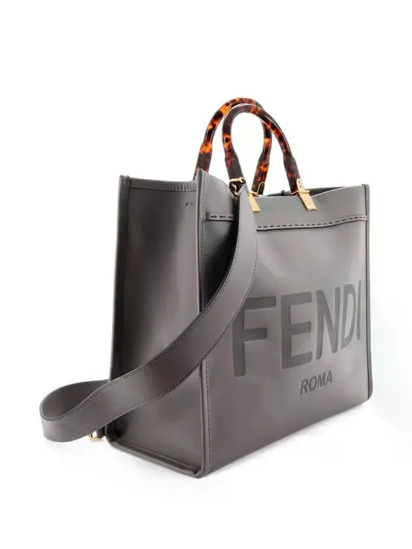 Fendi Sunshine Shopper Leather Medium Tote Bag