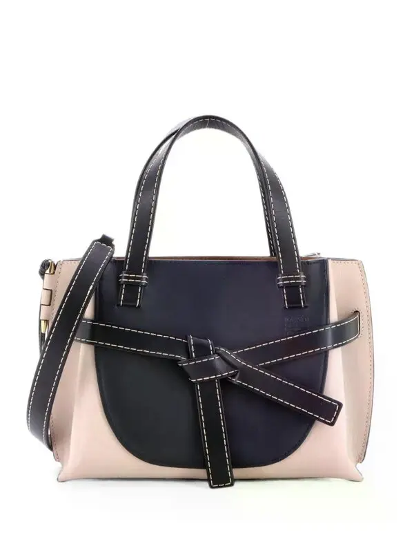 Loewe Leather Gate Tote Mini Satchel - Black