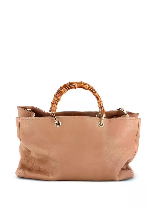 Gucci Leather Large Tote Bag - Neutrals