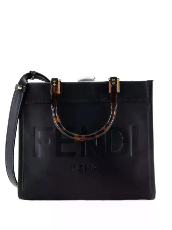 Fendi Sunshine Shopper Leather Small Tote Bag