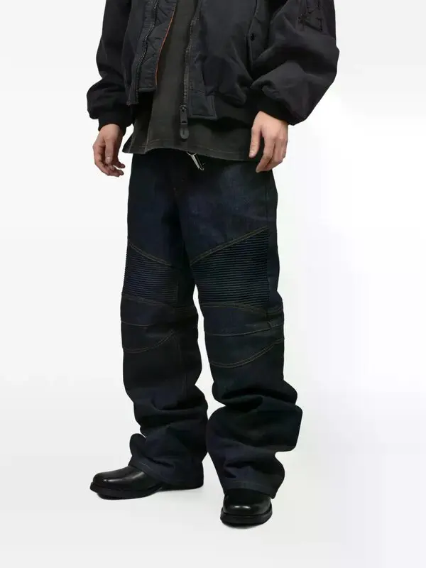 N.HOOLYWOOD Wide-leg Biker Jeans