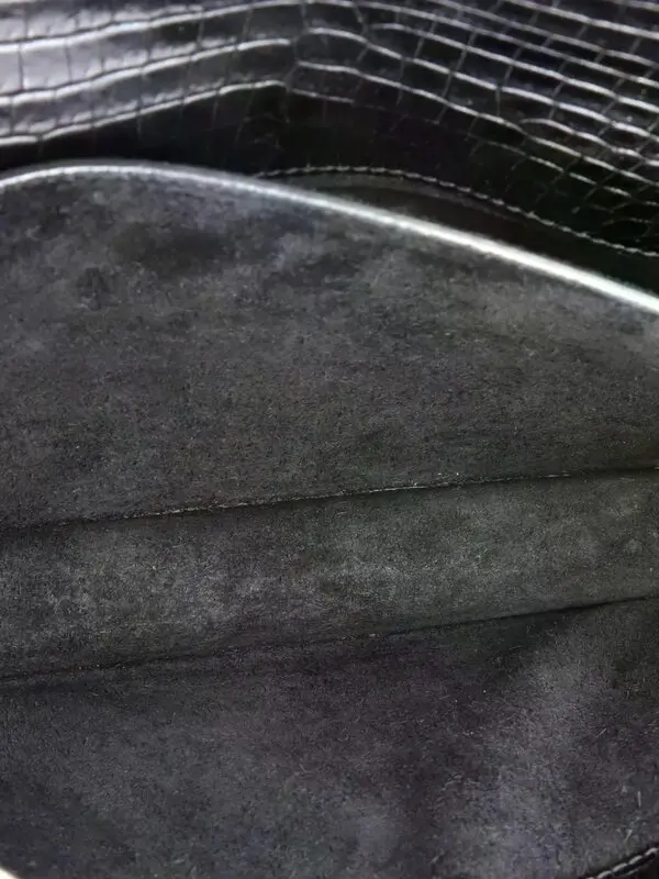 Saint Laurent Sunset Crocodile Embossed Leather Medium Crossbody Bag