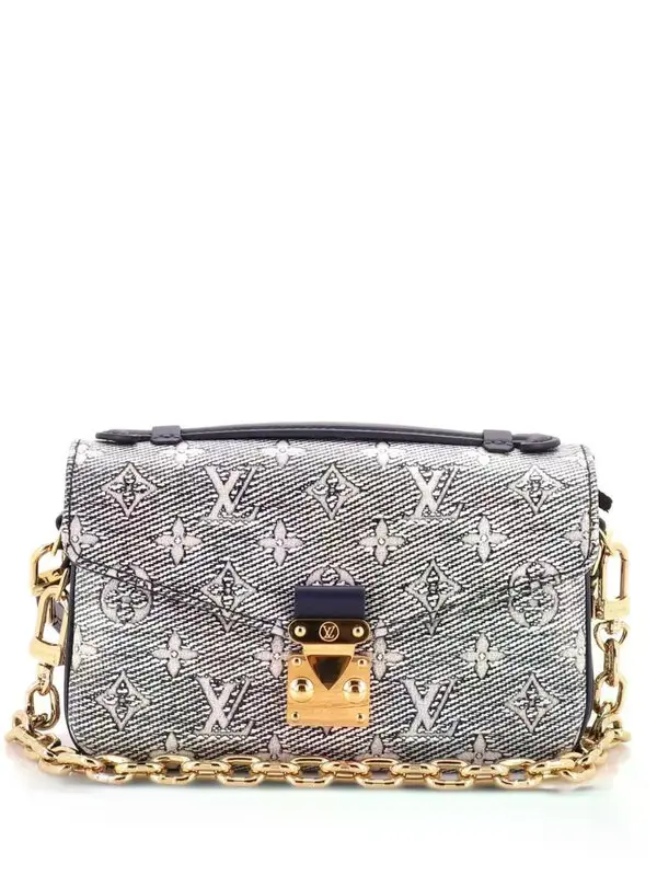 LOUIS VUITTON Monogram Jacquard Canvas East West Shoulder Bag - Blue