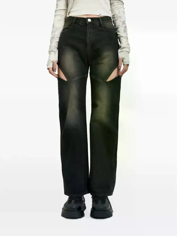 VIVAMUS Cut-out Washed Jeans