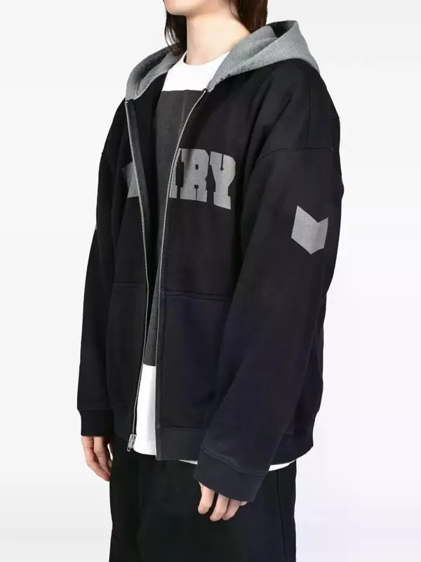 DIARY 1999 Diary Logo-print Zip-up Hoodie