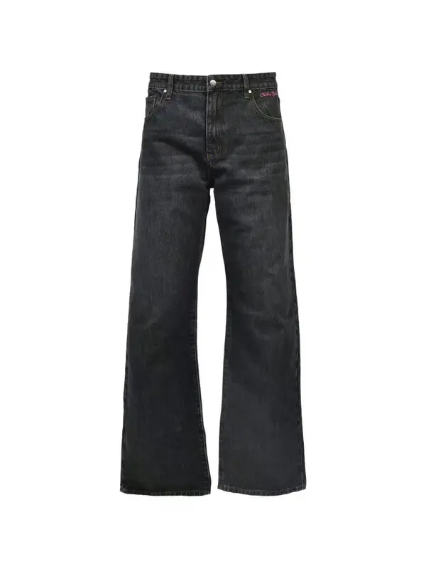 COLOR SPACE Logo-print Straight-leg Jeans