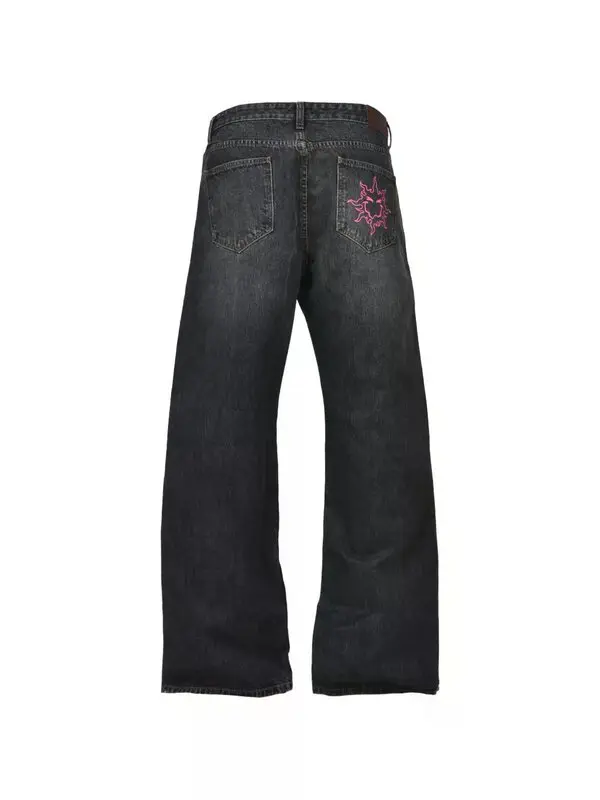 COLOR SPACE Logo-print Straight-leg Jeans