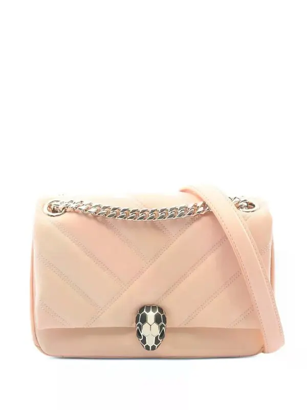 BVLGARI Serpenti Cabochon Shoulder Bag - Pink