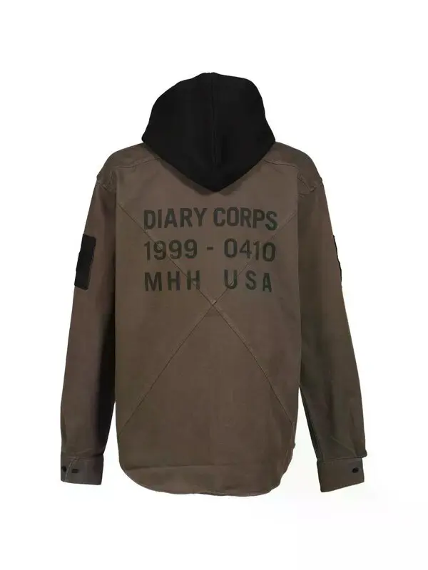 DIARY 1999 Logo-print Hooded Shirt