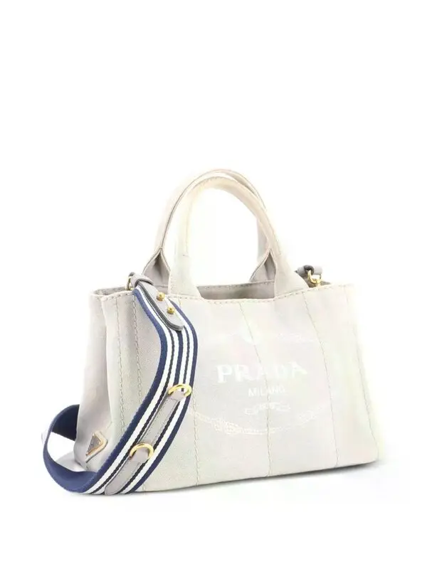 Prada Convertible Canvas Mini Tote Bag