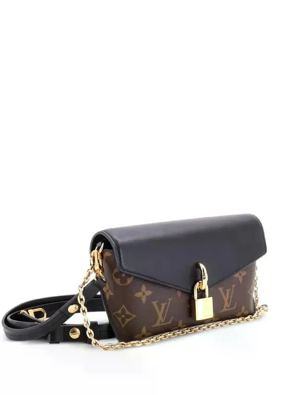 LOUIS VUITTON Monogram Canvas And Leather Crossbody Bag - Black