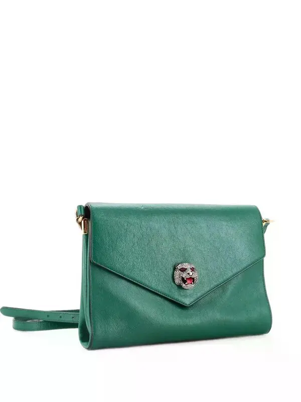 Gucci Crystal Animalier Leather Medium Crossbody Bag