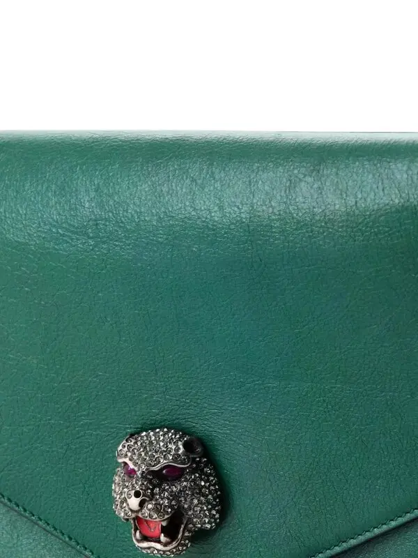 Gucci Crystal Animalier Leather Medium Crossbody Bag