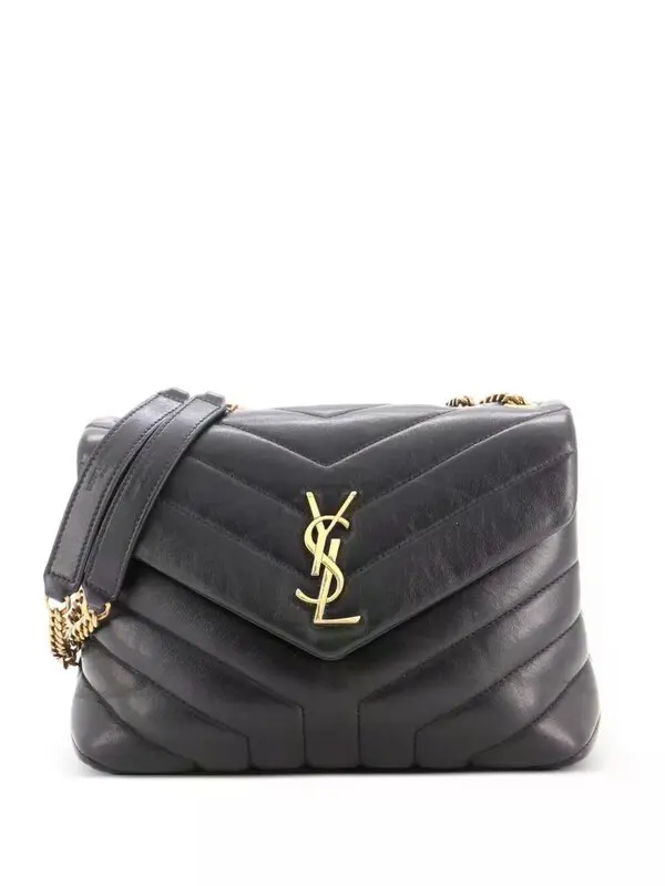 Saint Laurent Loulou Matelassé Chevron Leather Small Shoulder Bag