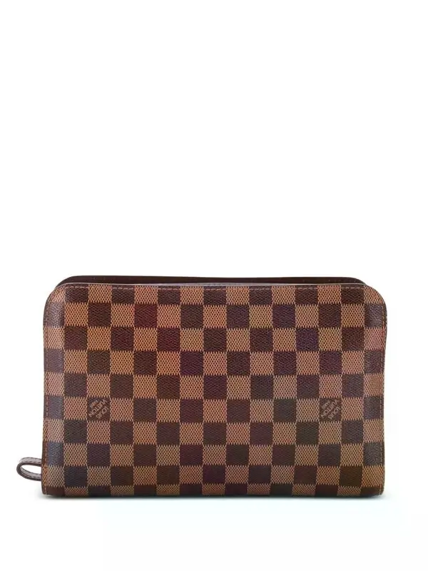 LOUIS VUITTON Pochette Saint Louis Damier Clutch Bag - Brown