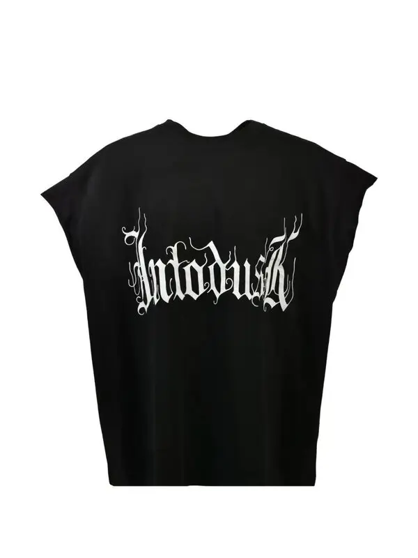 INTODUSK Blackletter Logo-print Cut-off T-shirt