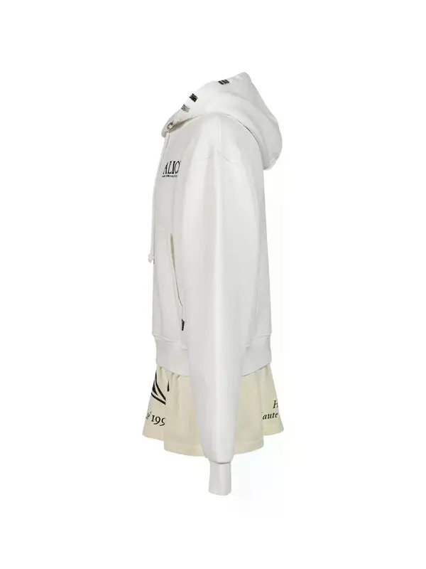 N.HOOLYWOOD Co-tour Layered Logo-print Hoodie - White