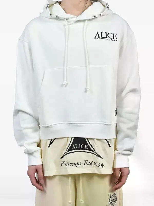 N.HOOLYWOOD Co-tour Layered Logo-print Hoodie