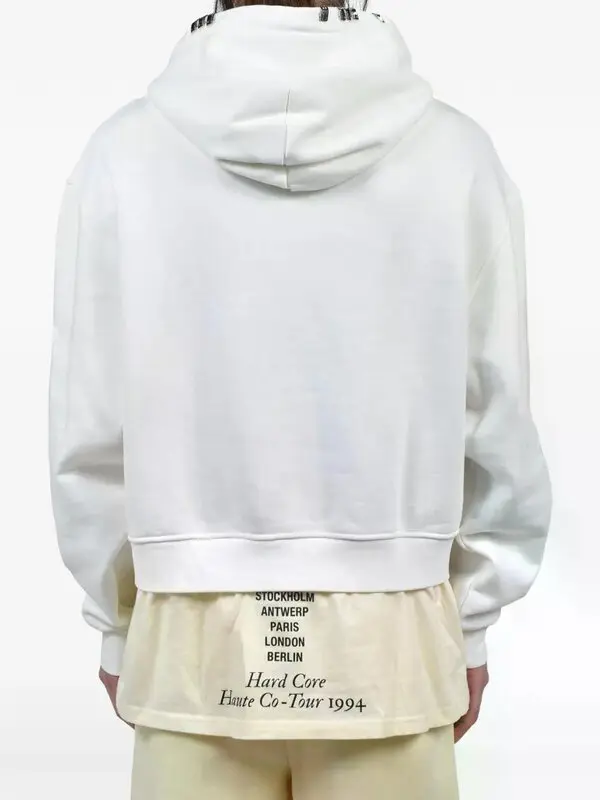 N.HOOLYWOOD Co-tour Layered Logo-print Hoodie
