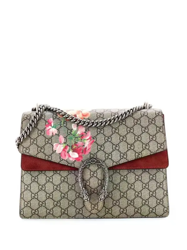 Gucci Dionysus Blooms Print Gg Coated Canvas Medium Shoulder Bag
