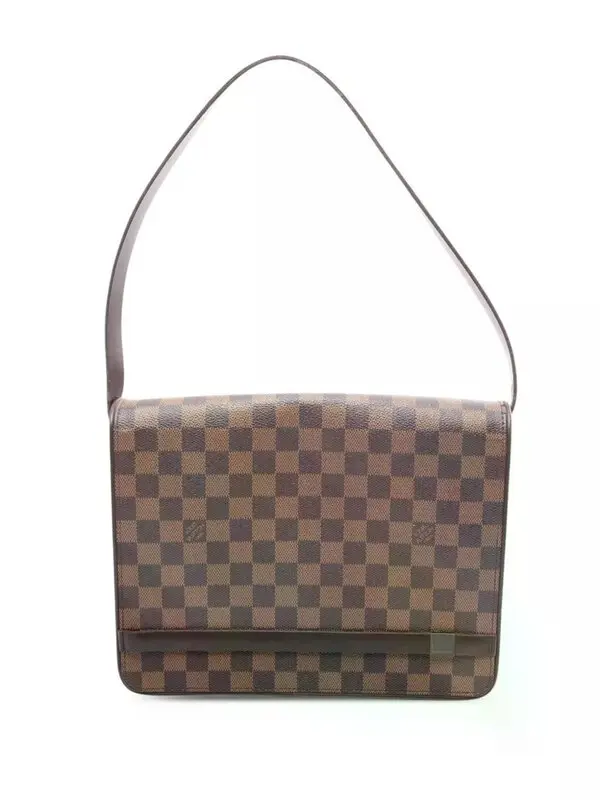 LOUIS VUITTON 2001 Damier Ebene Tribeca Carre Shoulder Bag