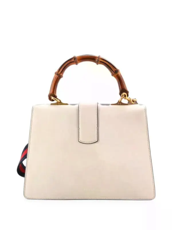 Gucci Dionysus Bamboo Top Handle Bag Colorblock Leather Medium Satchel - Red