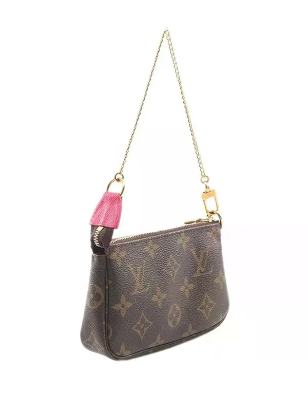 LOUIS VUITTON Monogram Christmas Animation Mini Pochette Handbag - Brown