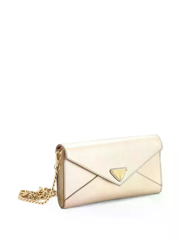Prada Envelope Wallet On Chain Saffiano Leather Crossbody Bag